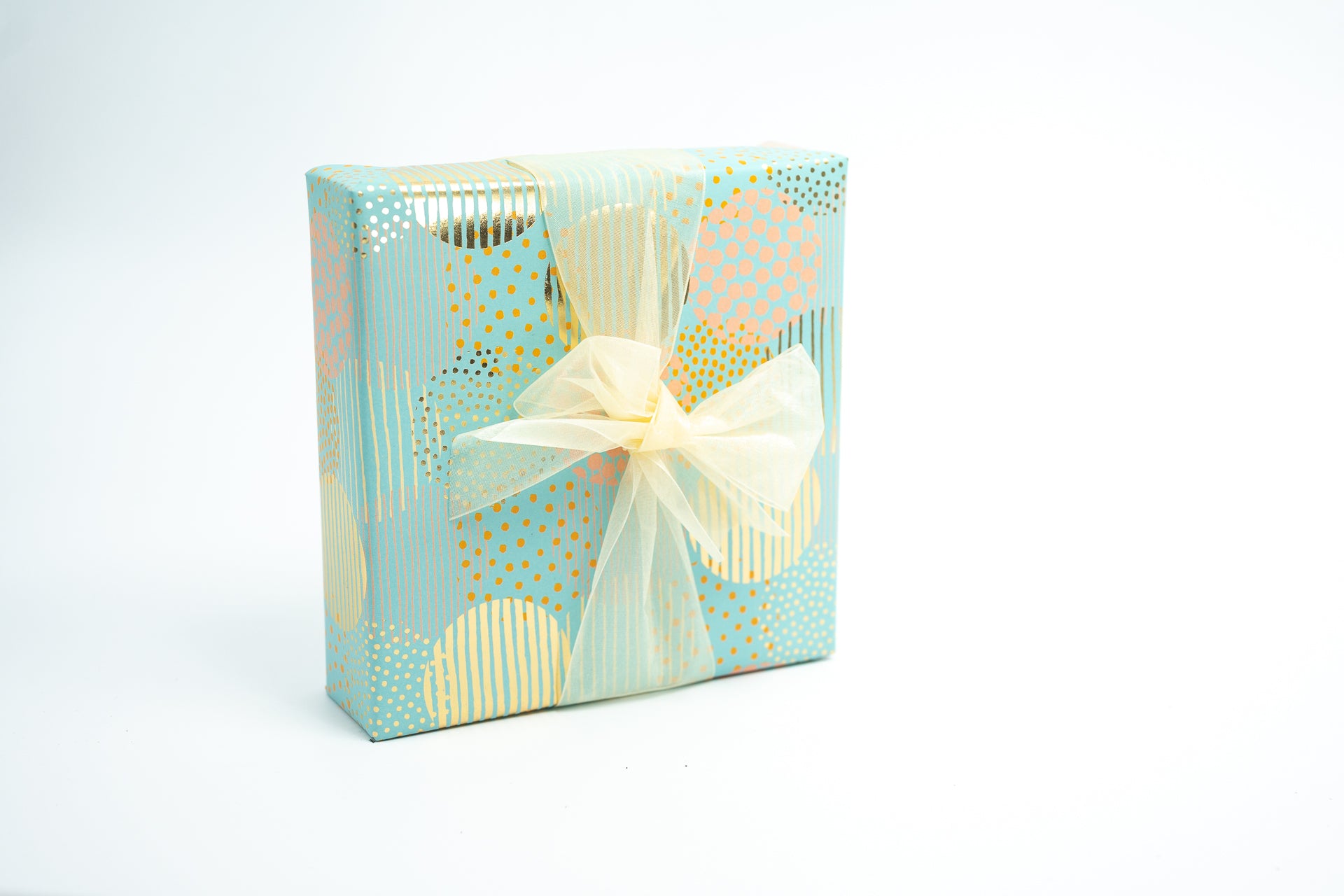 MINT & TANGERINE FESTIVE CIRCLET WRAPPING PAPER – WRAPISTRY